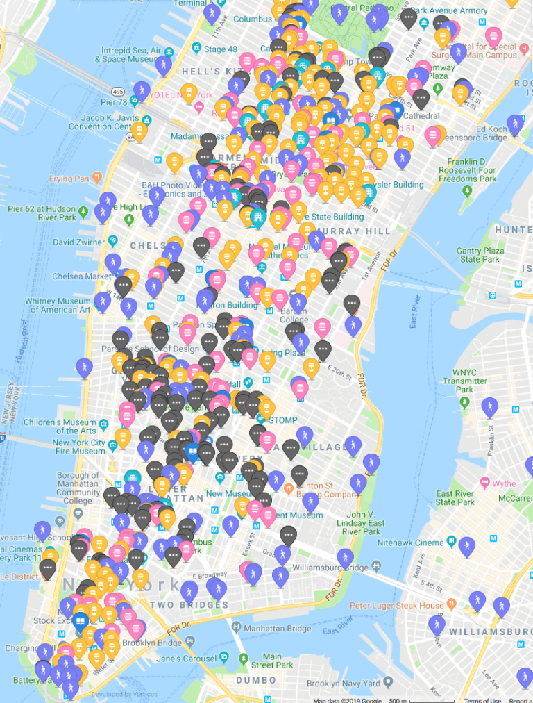 The Map With Every Public Restroom In NYC - Your Mileage May Vary