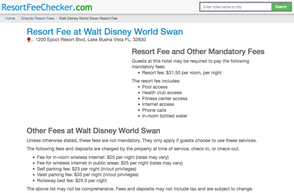 Resort Fees: An Easy Way To Learn How Much Each Hotel Charges - Your ...