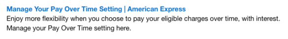 Amex's "Pay Over Time": Why & How To Turn It Off - Your Mileage May Vary