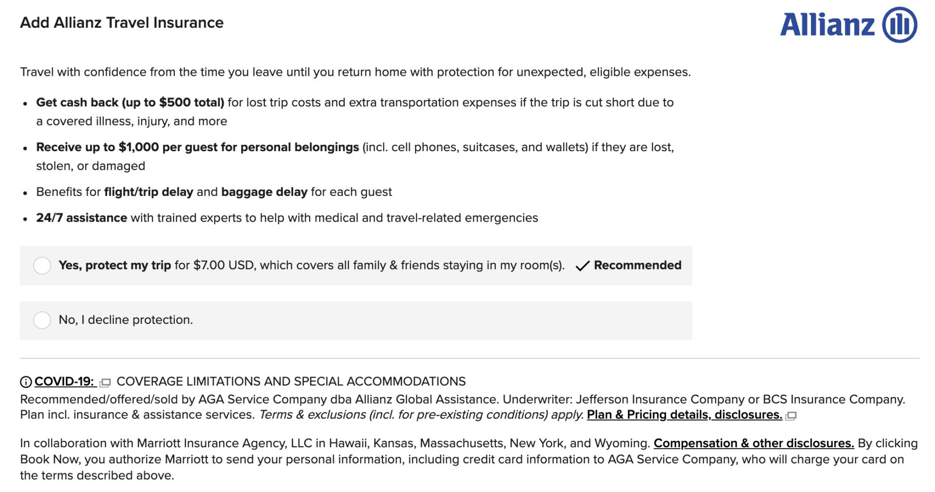 Marriott's New Travel Insurance - Worth It? - Your Mileage May Vary