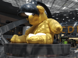 History: Why Hamad Int'l Airport Has a 23ft. Teddy Bear on Display ...