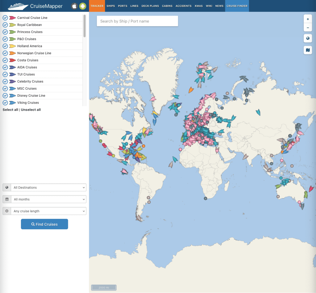 The 4 Best Ways to Track Cruise Ships, Just Like Tracking Planes - Your ...