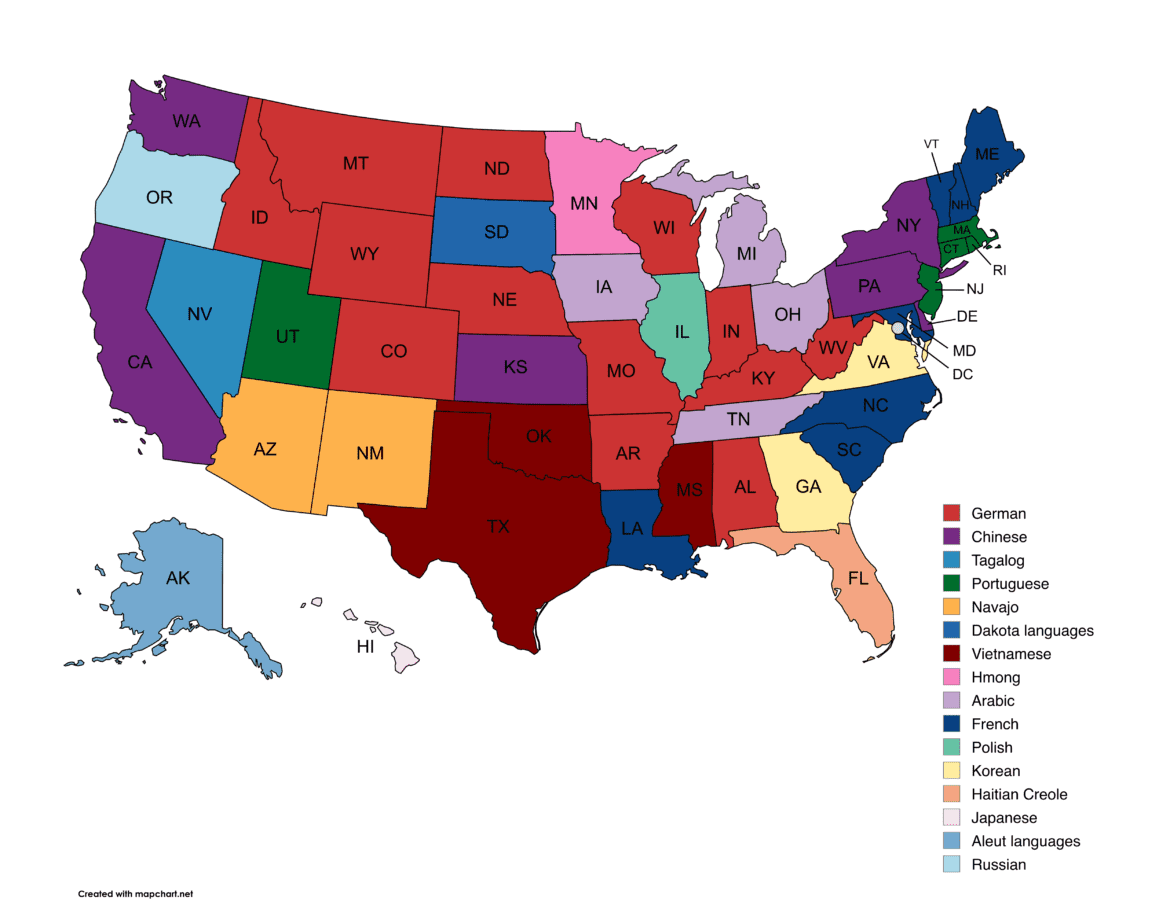 The Most Spoken Language in Every State (Besides English & Spanish ...