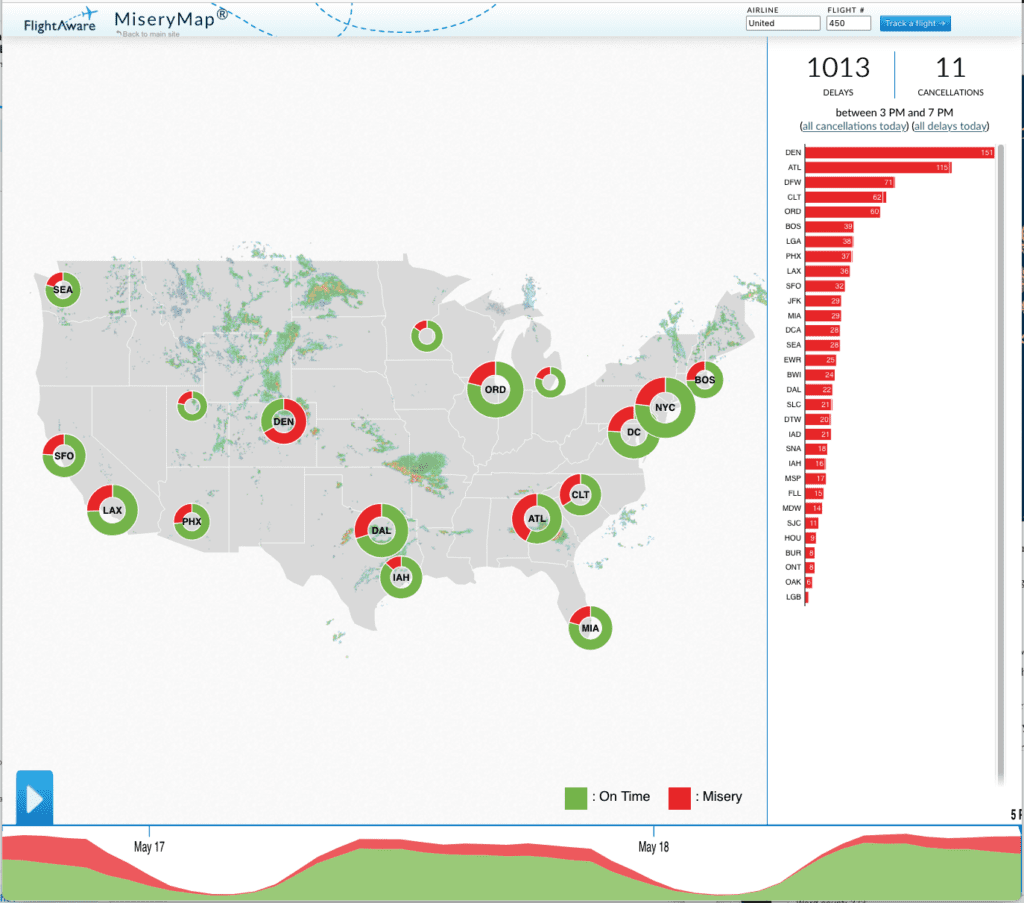Interactive Map Shows Nationwide Delays/Cancellations in Real Time ...